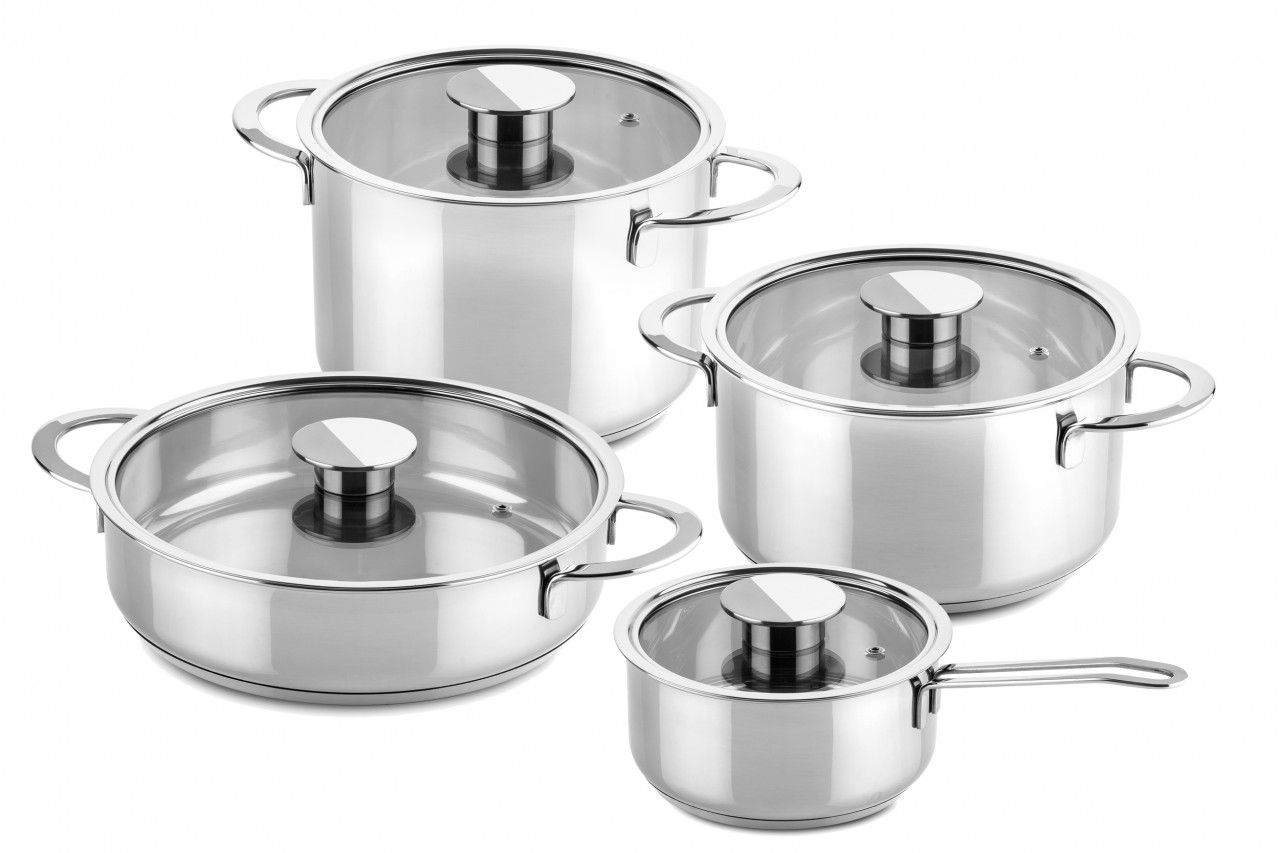 8 pcs cookware set Gourmet Stainless Steel | Mepra-store.nl