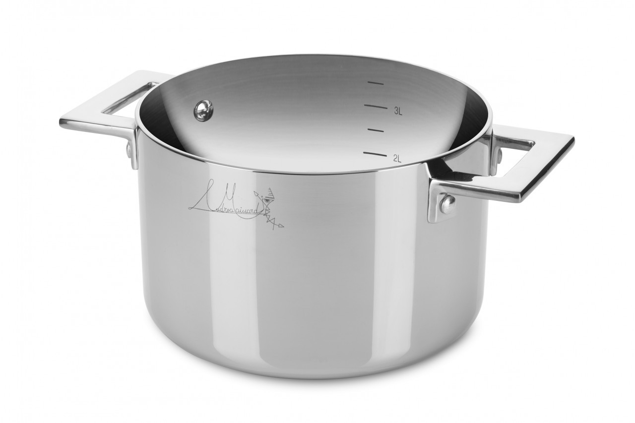 Deep pot CM 24 Attiva with lid | Mepra-store.nl