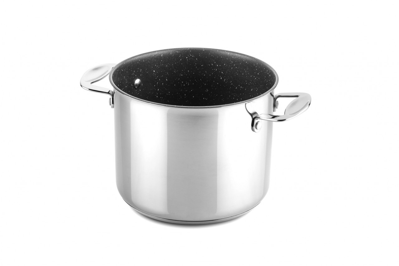 Deep pot 22 cm Glamour Stone Stainless Steel | Mepra-store.nl